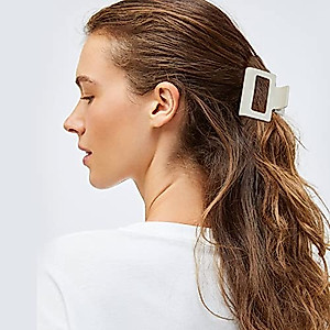 6 PCS Claw Hair Clips, Small Claw Clips for Women Girls, Rectangle Tiny Hair Jaw Clips, Non-slip Matte Claw Clamps Barrettes for Thin/Thick Medium Hair