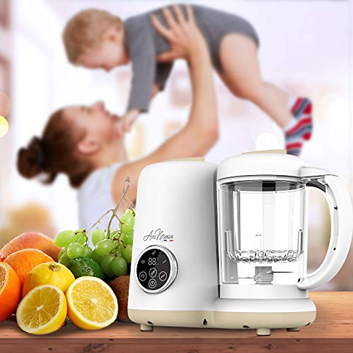 Avec Maman - Baby Chef 4-in-1 Food Processor for Babies - NEW 2023 - Steamer - Blender - Bottle Warmer - Jar Warmer - Multifunctional Baby Food Maker - BPA-Free & Certified Safe