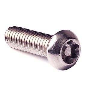M5 x 6mm Pin in Head Torx Screws,304 Stainless Steel Pin Torx Button Head Security Screws,Right Hand Threads,Metric,50-Pieces