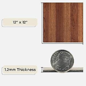 Nexus 12-Inch Vinyl Floor Tiles, 20 Tiles, Wood Oak Plank, Self Adhesive, Peel & Stick - For Kitchen, Bathroom, Bedroom Floors by Achim Home Decor