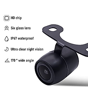 Rear View Camera Small Car Plug-in Waterproof Car Reversing Image Rear View Camera Front View High-Definition Night Vision