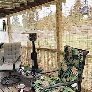 Roll Up Bamboo Shades Blinds for Patio ★Custom Size★Retro Reed Blinds Outdoor Roll Up Shades for Porch Sun Shade Reed Curtains Window Shades for Home Bamboo Roman Shades Privacy