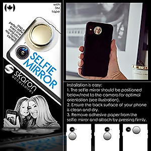 Skaron Selfie Mirror Smartphone / Complement to the selfie stick / Mirror for selfie / Complement for selfie light / Complement for the action cam