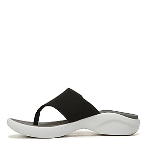 BZees Womens Camp Out Thong Sandal Black 7 W