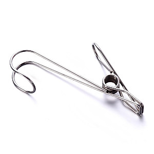 NOLITOY Stainless Steel Clothes Pegs 10pcs Stainless Steel Clothes Metal Clips Stainless Steel Clips Stainless Steel Pegs Clothes Pegs Elastic Multifunctional Clothes Pegs