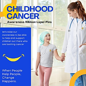 20 Pcs - Yellow Awareness Ribbon Lapel Pins - Gold Tone Metal with Enamel Coating: Show Your Support for Troops, Cancer Awareness, and Charitable Causes