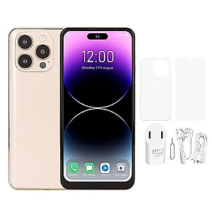 ciciglow Ultra Thin 6.6 Inch HD Smartphone, 8GB RAM 128GB ROM, Face Recognition, 24MP Camera, 4G Mobile Phone with Fast Connectivity, Long Battery Life (US Plug)