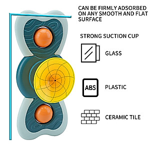 LZZAPJ Suction Cup Spinning Top Toy, Toddler Travel Baby Toys 12-18 Months, Sensory Toys for Toddlers 1-3, Birthday Gifts for 1 Year Old and 2 Year Old Boys and Girls