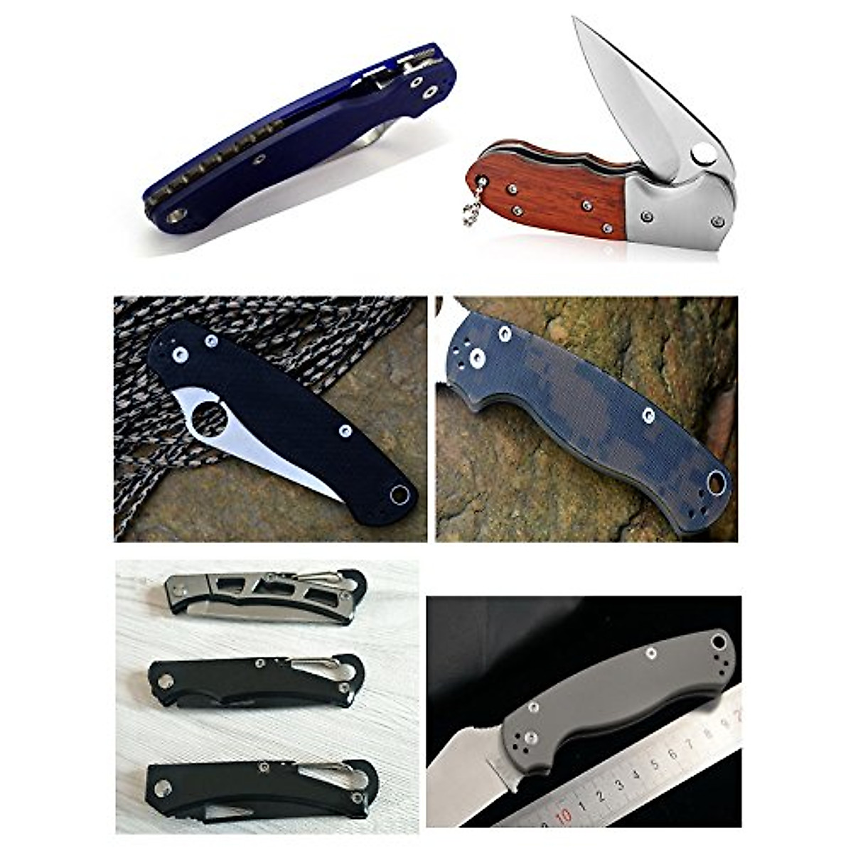 5Afashion 10 Sets/lot DIY Knife Handle Screw Flat-Head Plum Blossom Screw,Tactical Survival Knife Screw Stainless Steel EDC Knife Shaft Screws