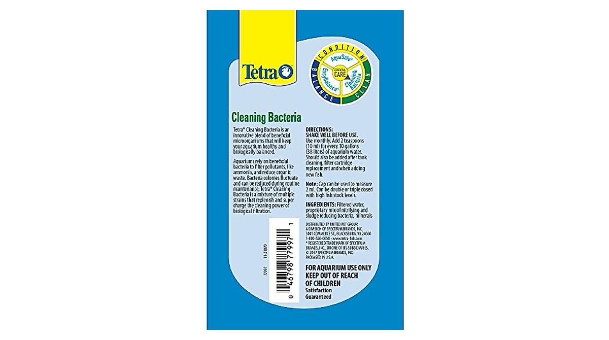 Tetra Cleaning Bacteria for Healthy Aquariums - 4 Ounces
