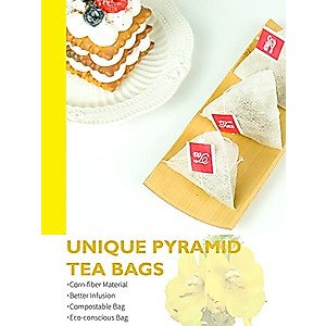 TeeLux Mullein Leaf Tea Bags, 3g/Bag, Natural Mullein Leaves, Caffeine Free, Pure Mullein Herbal Tea, 60 Tea Bags