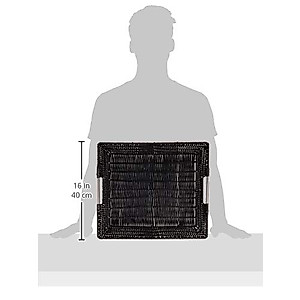 Whitmor Rattique Shelf Tote Black