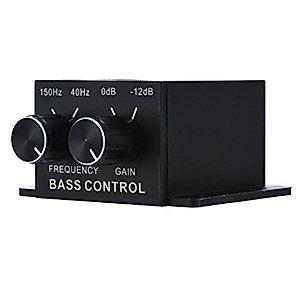 Nobsound Auto Car Amplifier Audio Subwoofer Bass Control Knob Sub Gain Equalizer Regulator Frequency Controller RCA Line Level Adjust