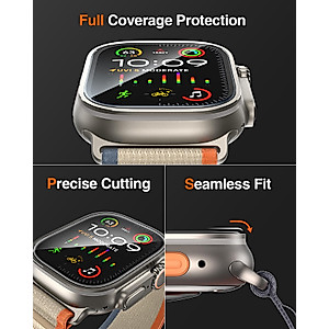 LK 6 Pack for Apple Watch Ultra 2 Screen Protector 49mm / Apple Watch Ultra [Install Tool Included] Touch Sensitive, HD Clarity [9H Tempered Glass] Screen Protector Apple Watch Ultra 2, Shatterproof