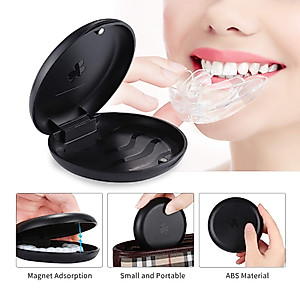 ZIZNBA 2 Pack Retainer Cases,Solid Orthodontic Retainer Case (Black)