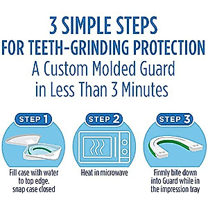 Oral-B Nighttime Dental Guard, Less Than 3-Minutes for Custom Teeth Grinding Protection with Scope Mint Flavor, Standard