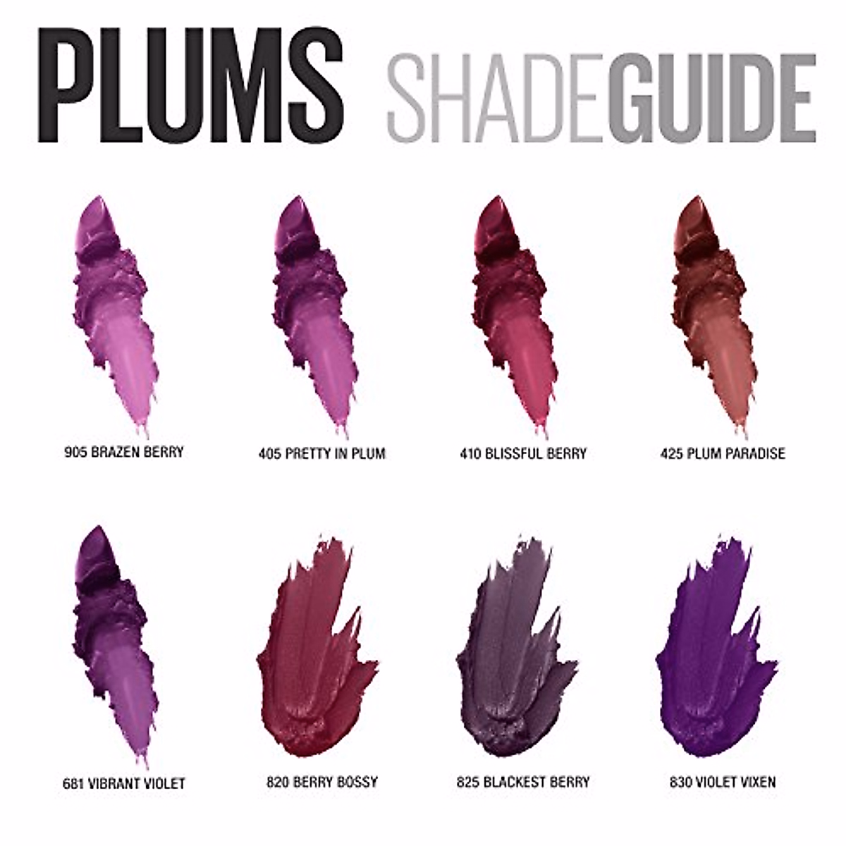 Maybelline New York Color Sensational Purple Lipstick, Satin Lipstick, Pretty in Plum, 0.15 oz