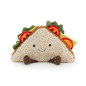 Jellycat Amuseables Sandwich Stuffed Toy, 10 inches | Food Plush | Fun Gift Idea