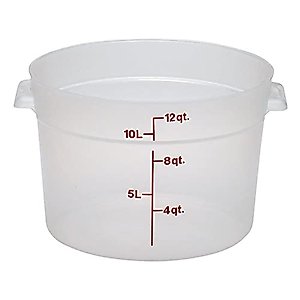 Cambro (RFS12PP190) 12 qt Round Polypropylene Food Storage Container - Camwear®