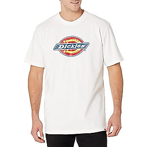 Dickies Men's Short Sleeve Wordmark Graphic T-Shirt, White, 2X