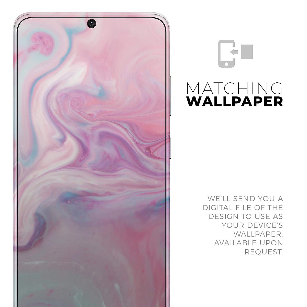 DesignSkinz Marbleized Color Paradise V2 Protective Vinyl Decal Wrap Skin Cover Compatible with The Samsung Galaxy S20 (Screen Trim & Back Glass Skin)