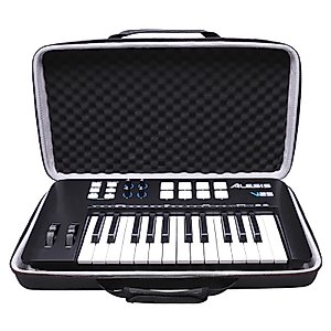 LTGEM Controller Case for Alesis V-Mini - 25-Key USB MIDI Keyboard Controller, Hard Storage Travel Protective Carrying Bag