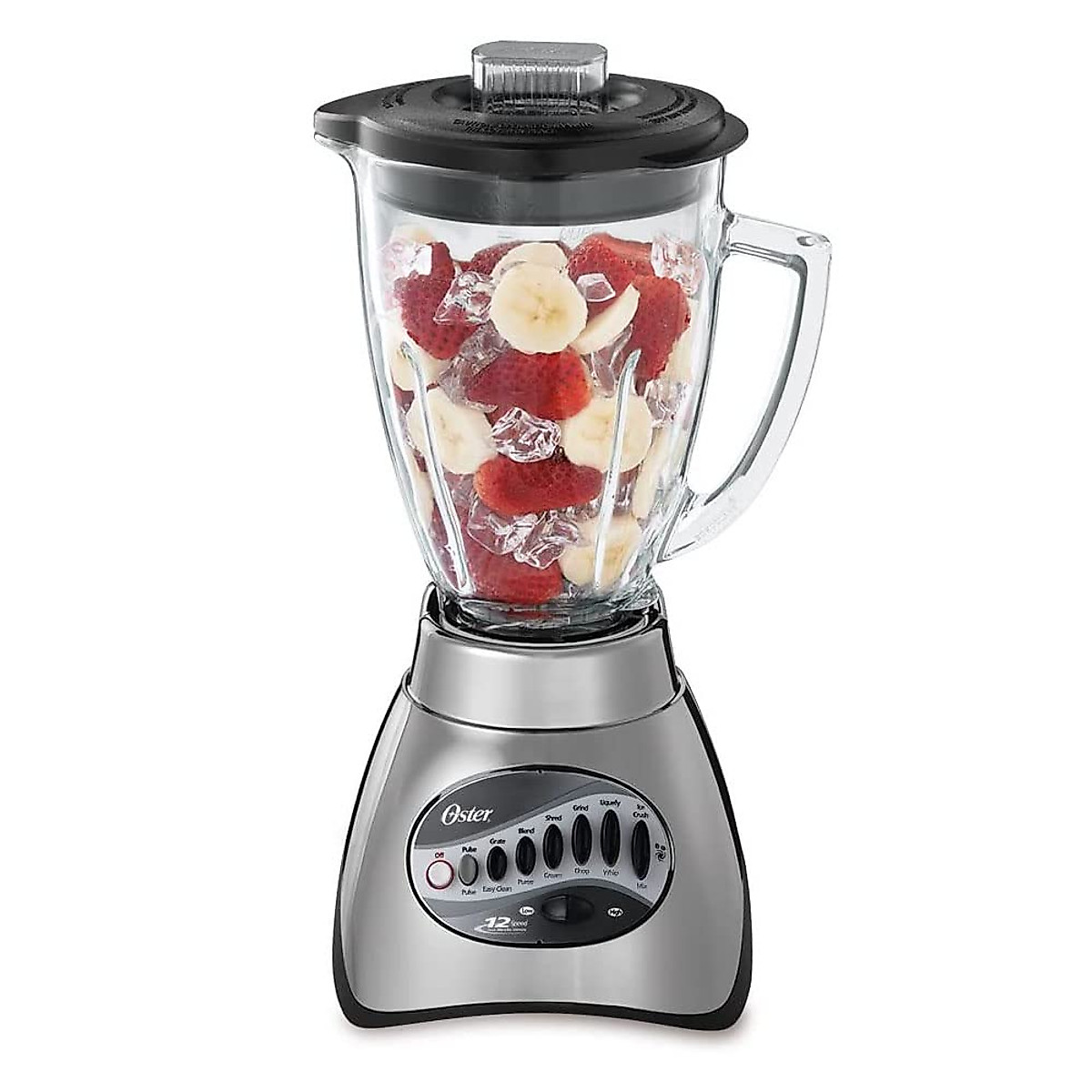 Oster 6844 6-Cup Glass Jar 12-Speed Blender, Metallic Red