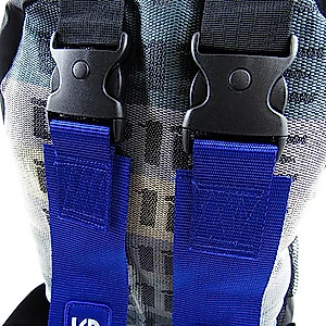 W-POWER JDM Bride Racing Laptop Travel Backpack Brown Bottom with Adjustable Harness Straps (XL-Blue)