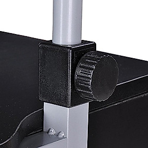 Instahibit Mobile Laptop Desk Adjustable Height Laptop Stand Cart Rolling Computer Laptop Table with Storage Home Office Black