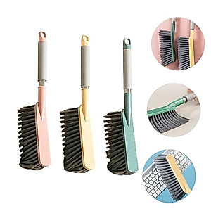 BCOATH 3pcs Sweeping Brush para Limpiar Bed Cleaning Brush Soft Bristle Cleaning Brush Car Broom Car Cleaning Brush Hand Sofa Cleaning Brush Soft Bristle Broom Stainless Steel