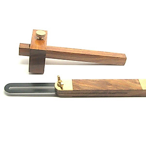 UJ Ramelson 6pc Complete Professional Wood Marking/Striking Carving Drawing Knife Set with Sliding Bevel and Marking Gauge & Wing Compass with Carbide Scribe