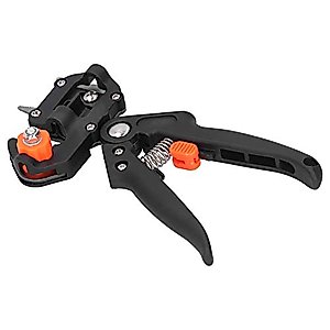 Okuyonic Tree Grafting Easy to Use ABS Material Garden Grafting Tool Set with a Storage Bag Graft Cutting Scissors for Gardening Grafting(Black)