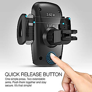 XDesign Air Vent Car Mount Premium Universal Phone Holder Cradle Compatible with iPhone 12 Pro Max 11 Pro iPhone XR SE 2020 8 Plus 7 6s 6 Galaxy S20 S10 S9 Plus,Note 20 10,Pixel,LG & Other Smartphone