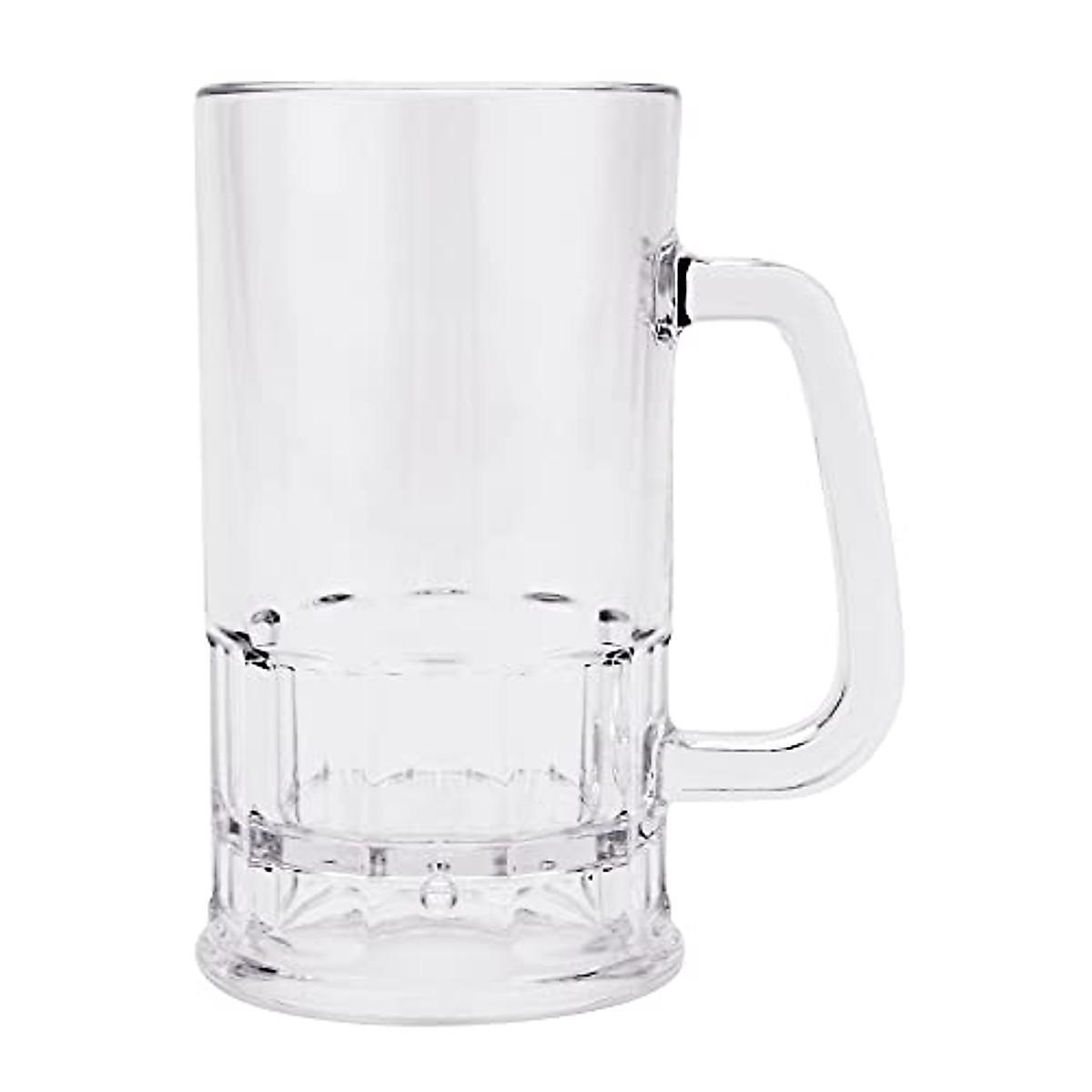 G.E.T. Shatter-Resistant Plastic Beer Mug / Stein, 20 Ounce, BPA Free, 00085-1-SAN-CL-EC, Pack of 4
