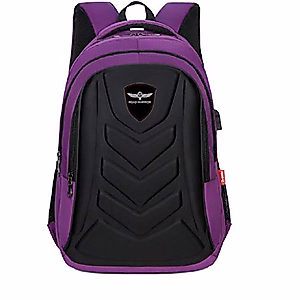 TIME WARRIOR Light Backpack for travel or hiking, School Backpack for multi use, 3 colors option (Purple and Black)