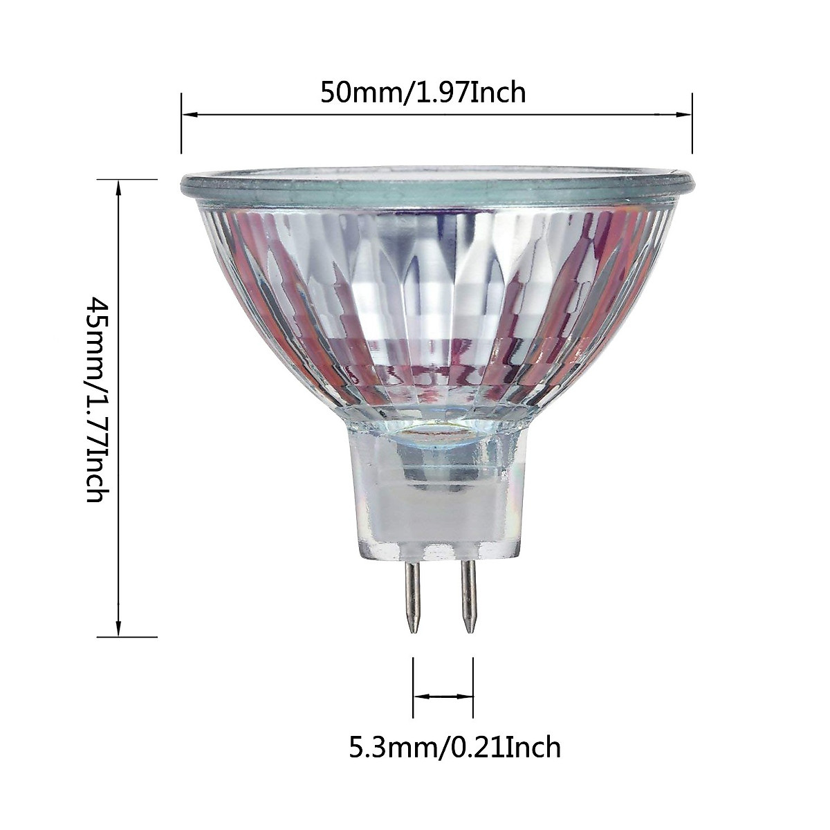 CTKcom MR16 12v 20w Halogen Light Bulbs(6 Pack) - 12 Volt Bi Pin Base,High Lumens, Precision Halogen Reflector Fiber Optic Light Bulb, Glass Cover,6 Pack