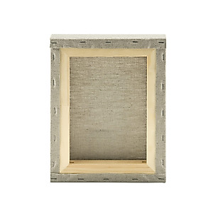 Senso Clear Primed Linen Stretched Canvas - Multi-Media Stretched Canvas for Oils, Acrylics, Pastels, & More! - 12x12"