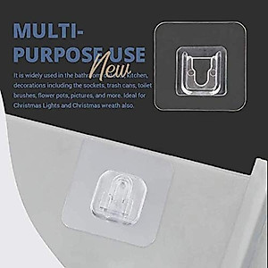 New Double Sided Adhesive Wall Utility Hooks - More Space | Reusable | No Damage | Not Easy to Fall Off (12Pairs)