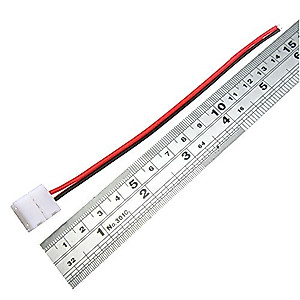 LightingWill 10pcs/Pack Strip Wire Solderless Snap Down 2Conductor LED Strip Connector for 10mm Wide 5050 5630 Single Color Flex LED Strips