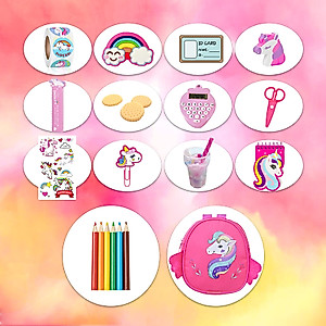 ZQDOLL 23 Pcs American Doll Clothes and Accessories School Supplies Playset for 18 Inch Doll Including Girl Doll Clothes, Bags, Student Cards, Sticker, Pencils, Calculator, Scissors, Notebook