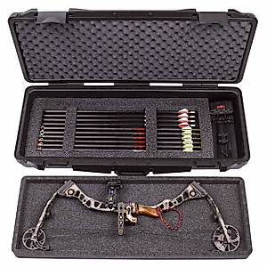 Flambeau Outdoors 6463BW Safe Shot Double Wall Bow Case, Portable Bow Storage,Black