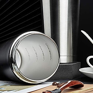 Leakproof Ice Shaker,Stainless Shaker Bottle Thermos Cup,25oz Portable Tumbler,Travel Mug Keep Hot and Cold for Sport Home Car Gift Travel(Black)