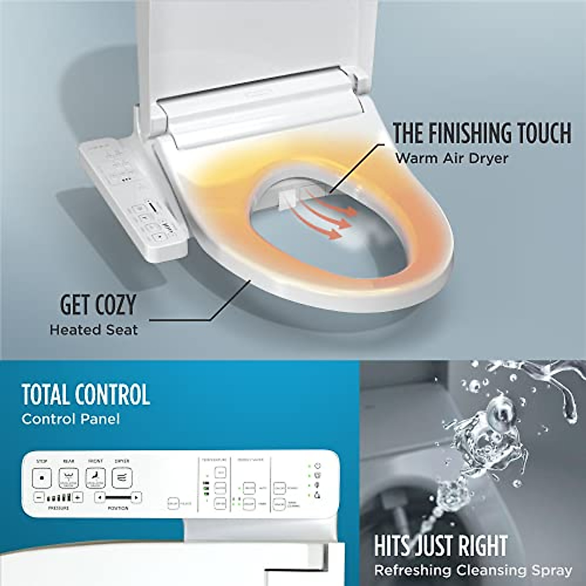 TOTO SW3023#01 WASHLET KC2 Round Electronic Bidet Toilet Seat, Cotton White
