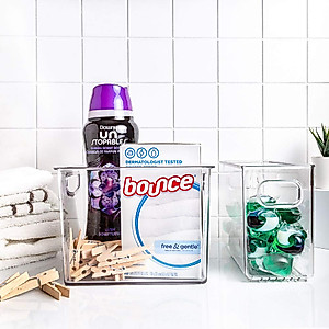 OrgSmart Clear Organizer Container for Fridge and Pantry Storage, Food, Drinks, Snacks, Laundry Organization, BPA-Free (Large - Narrow)