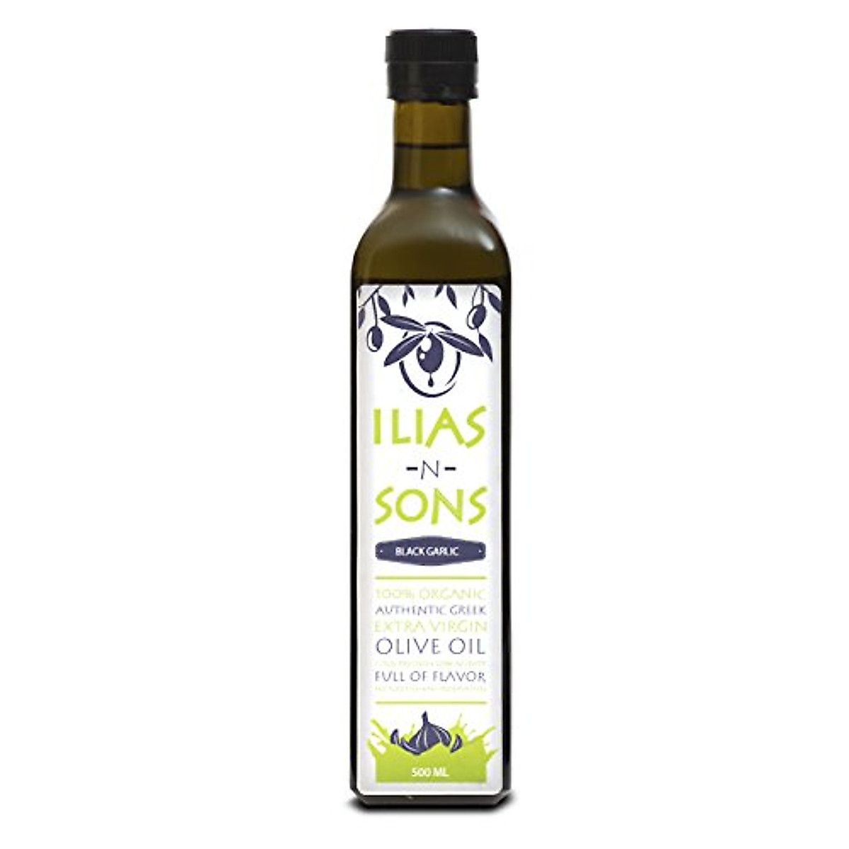 Gourmet Certified Organic Extra Virgin Olive Oil Infused with Black Garlic - Low Fodmap