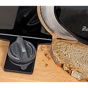 Zassenhaus Manual Bread Slicer, Classic Hand Crank Home Bread Slicer (Black) 11.75 Inch by 8 Inch