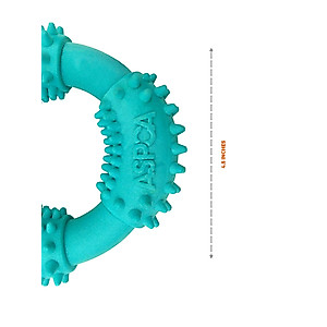 ASPCA Puppy Teething Spikey Ring Chew Toy, Non-Toxic TPR Rubber for Small to Medium Dogs - Random Color Shipped