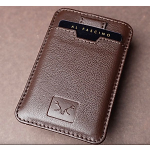 AL FASCINO pull tab wallet women's wallets Leather Credit Card Holder mens wallet Slim wallet Minimalist wallet men's minimalist wallet Rfid wallet Leather Wallets For Men minimalist wallet for men