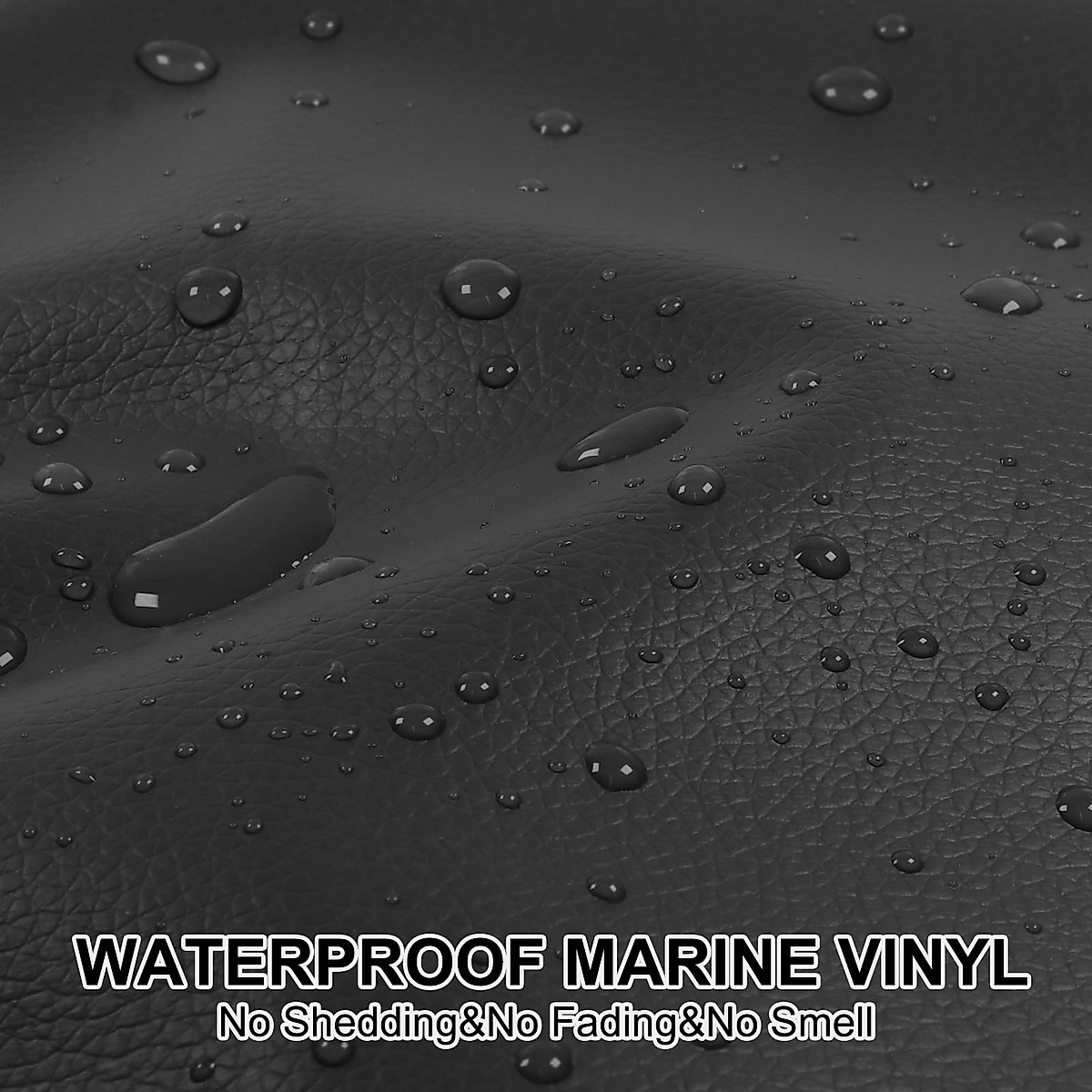 Artificial Leather Fabric Marine Vinyl Material Synthetic Fabrics Soft and Wear-Resisting Hypoallergenic for DIY Upholstery Easy to Clean (1Yard, Black)