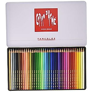 Caran d'Ache Fancolor Color Pencils, 40 Colors